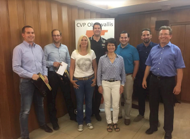 Der Vorstand der CVP Brig-Glis-Gamsen-Brigerbad (von links): Mischa ...